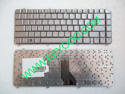 HP Pavilion DV5 DV5-1000 series silver us layout keyboard 488590-001